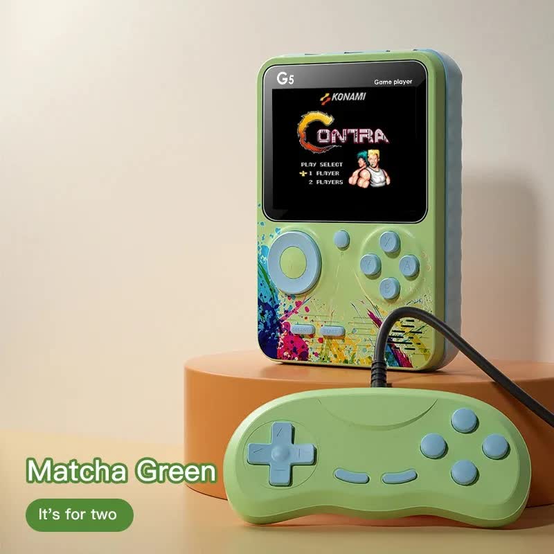 G5 Retro Handheld Game Console with 500 Classic Games - Green with gam ...